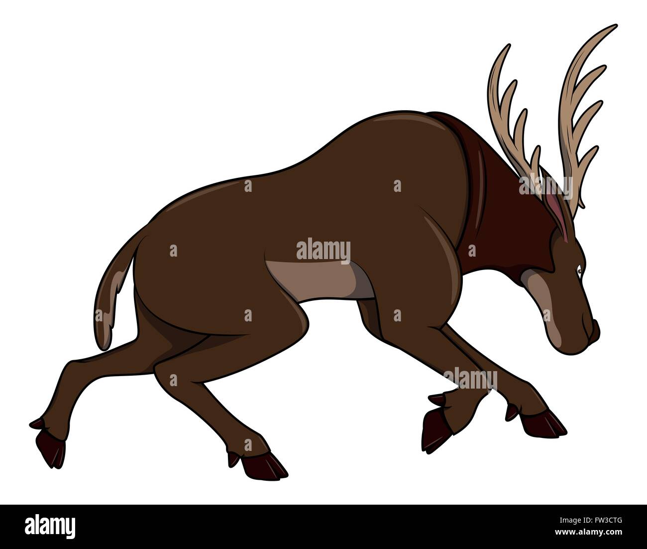 Deer cartoon illustration Stock Vector Image & Art - Alamy