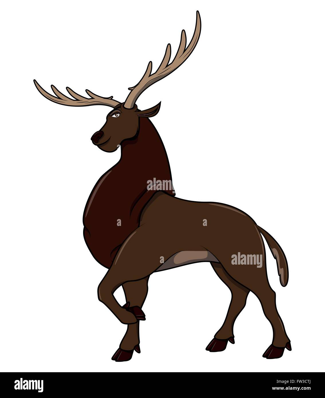 Deer cartoon illustration Stock Vector Image & Art - Alamy