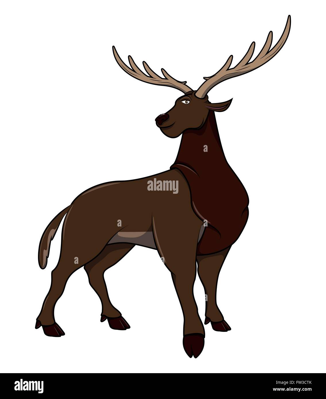 Deer cartoon illustration Stock Vector Image & Art - Alamy
