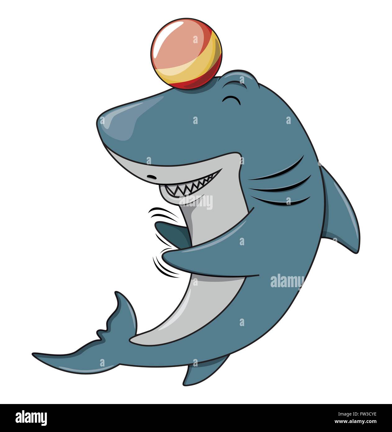 Dolphin swimming ball in Stock Vector Images - Alamy