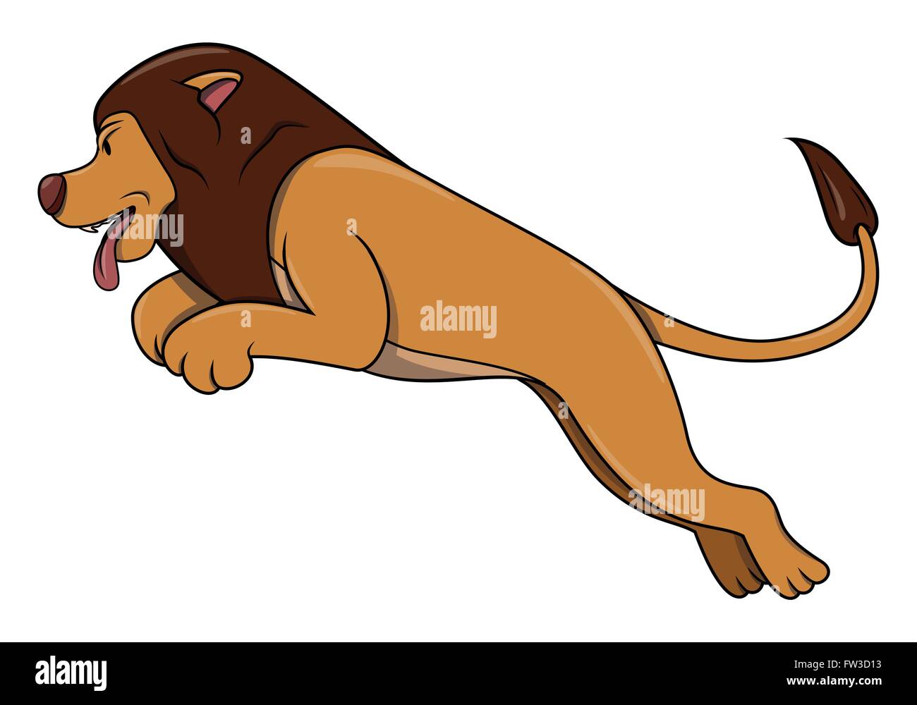 Lion Jumping Silhouette