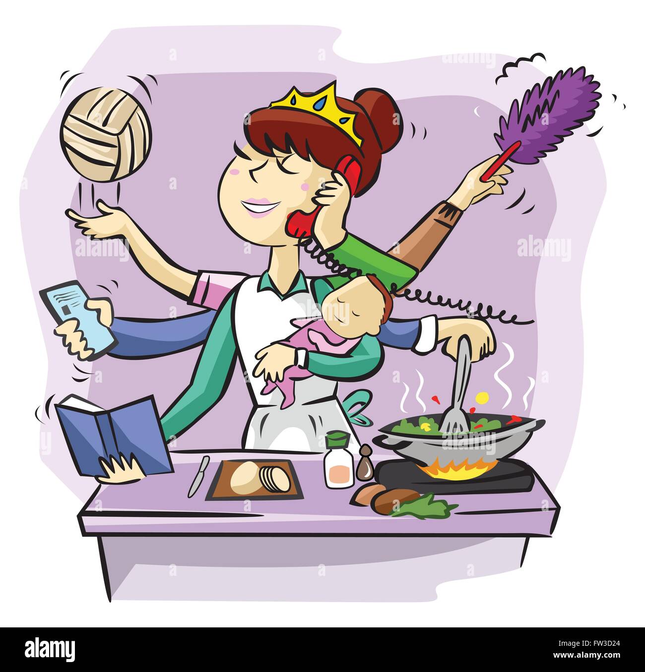 Mom housework Cut Out Stock Images & Pictures - Alamy