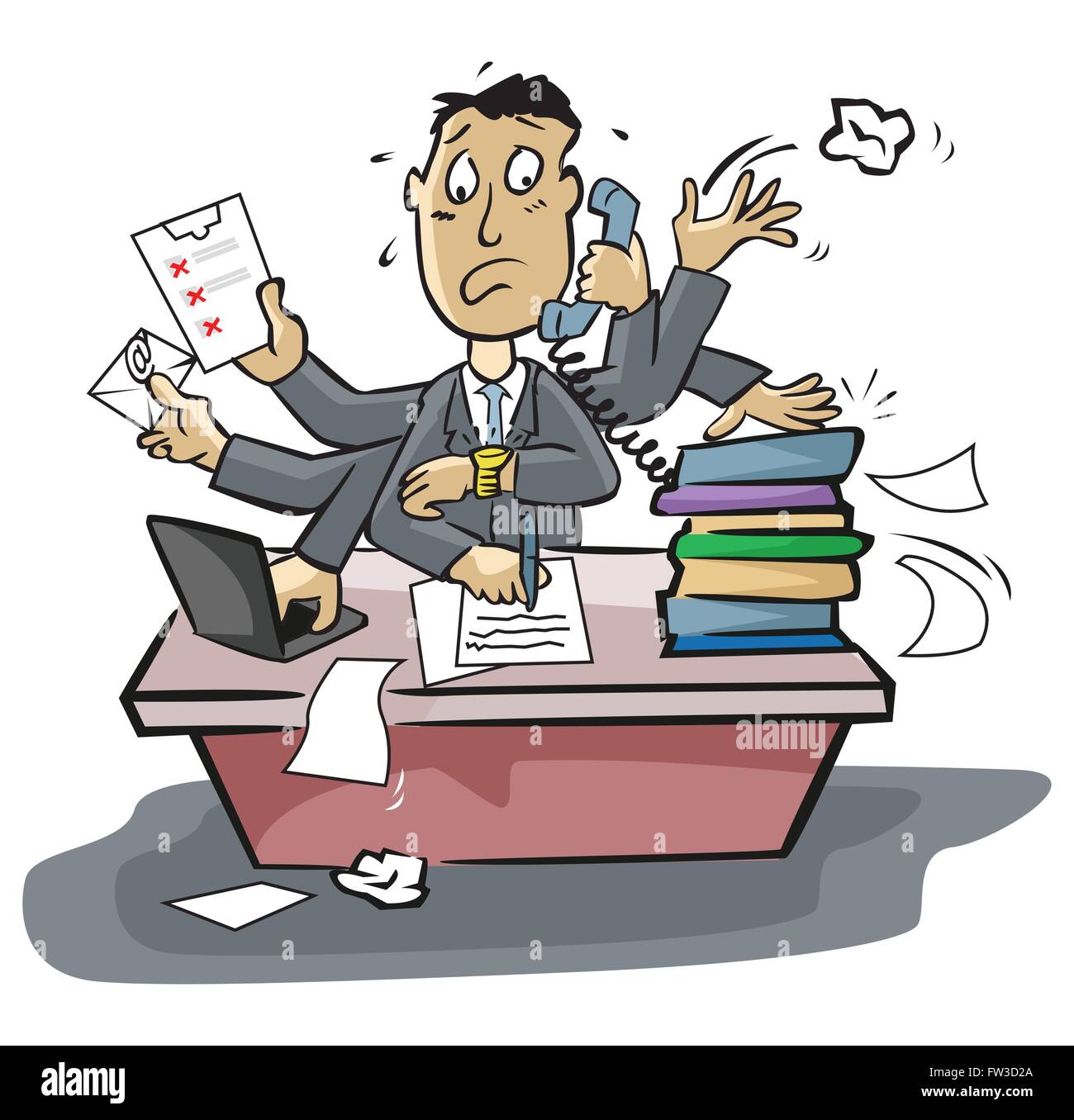 Busy accountant Cut Out Stock Images & Pictures - Alamy