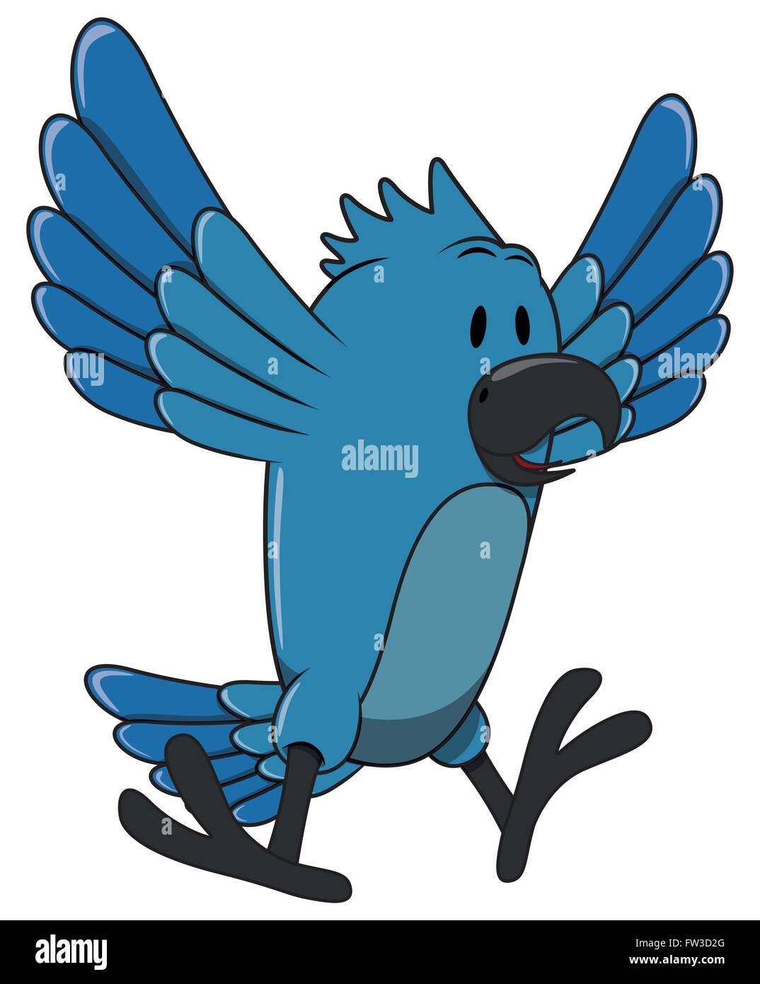 Blue bird illustration angry hi-res stock photography and images - Alamy