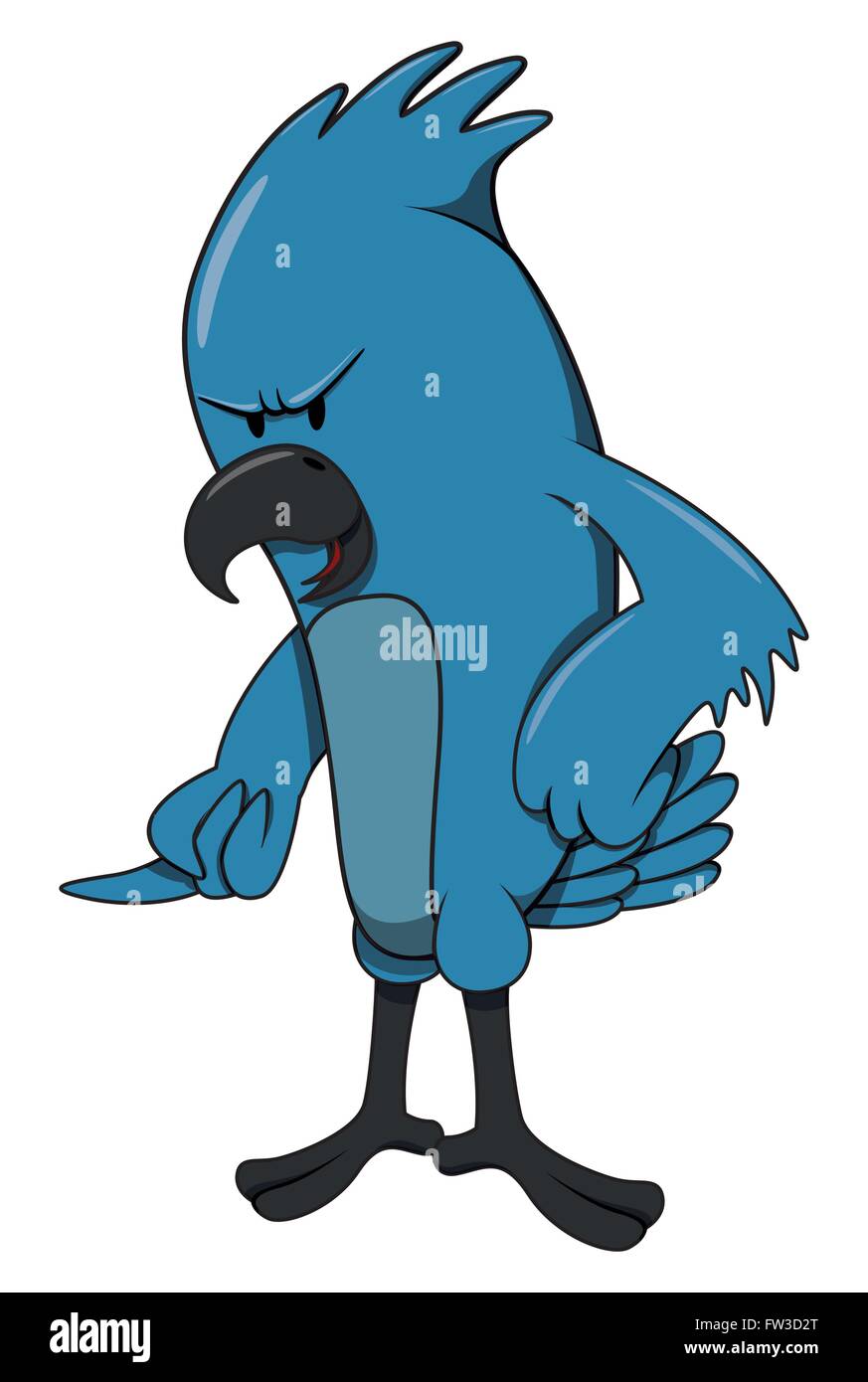 Blue bird illustration angry hi-res stock photography and images - Alamy