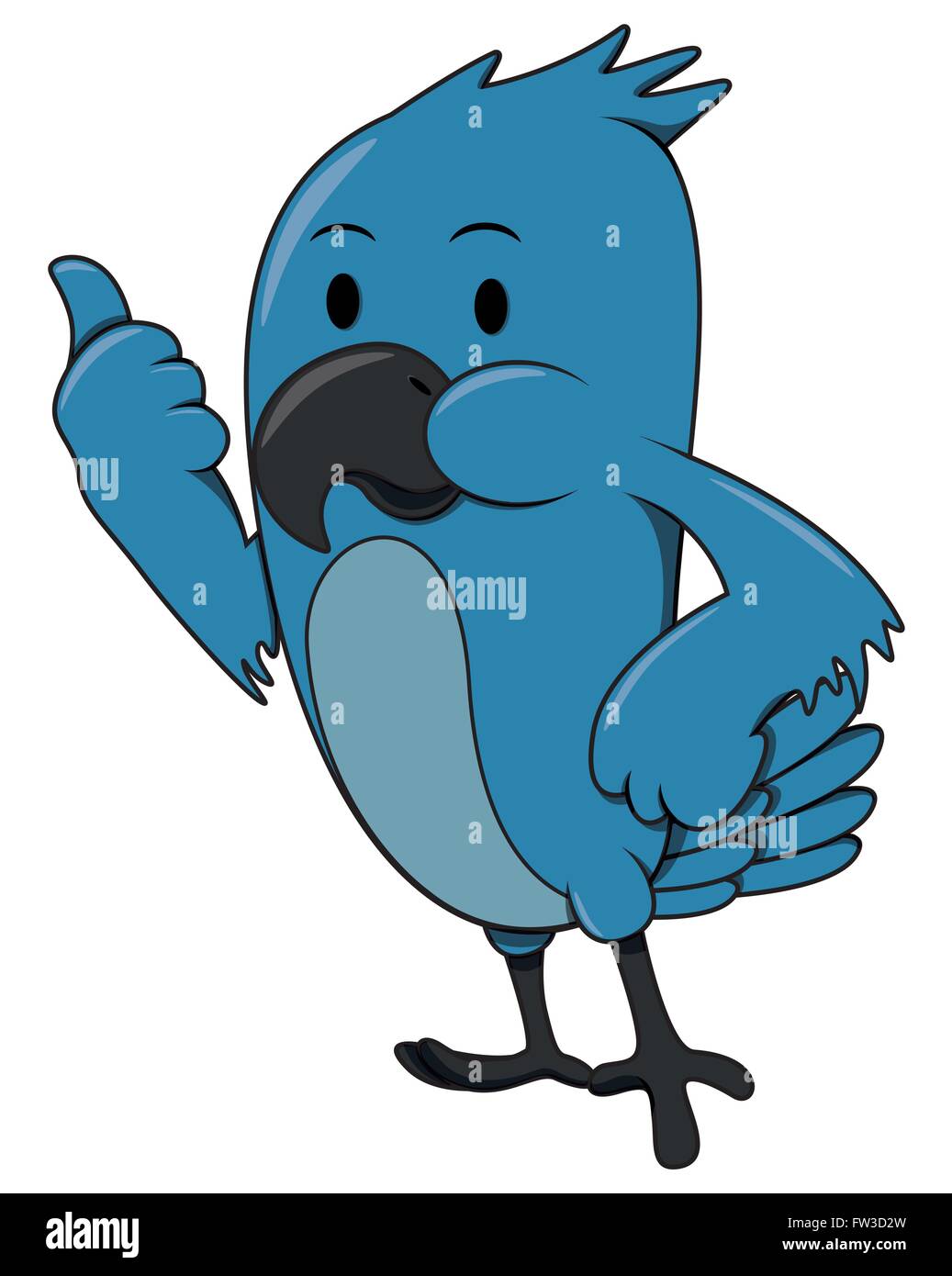 Bird thumb up on white Stock Vector Image & Art - Alamy
