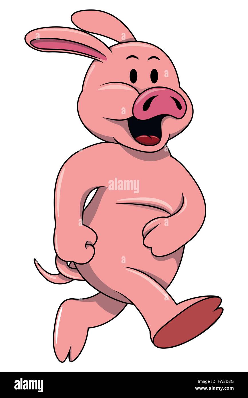 Pig walking Stock Vector Images - Alamy