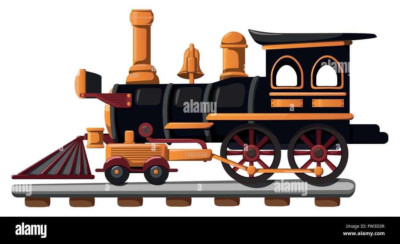 Cartoon green train design Cut Out Stock Images & Pictures - Alamy