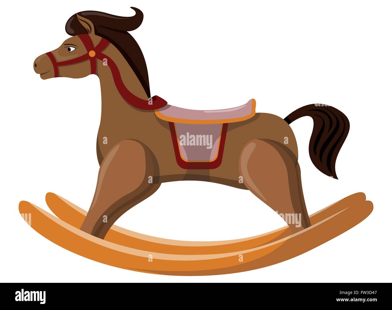 Red rocking horse toy Stock Vector Images - Alamy