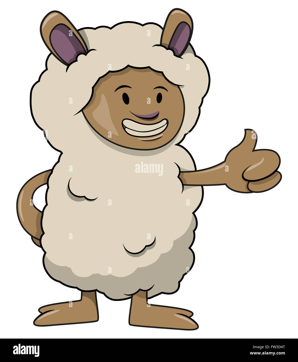 Happy sheep thumb up Stock Vector Image & Art - Alamy