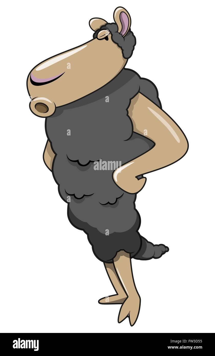Funny cartoon sheep Stock Vector Image & Art - Alamy