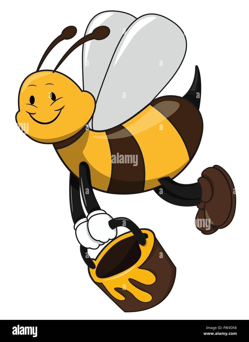 Cute cartoon bee holding Stock Vector Images - Alamy