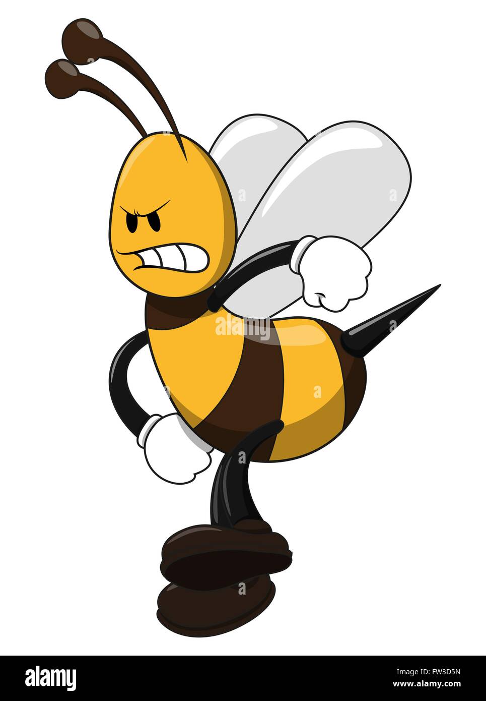 Angry bee Stock Vector Images - Alamy