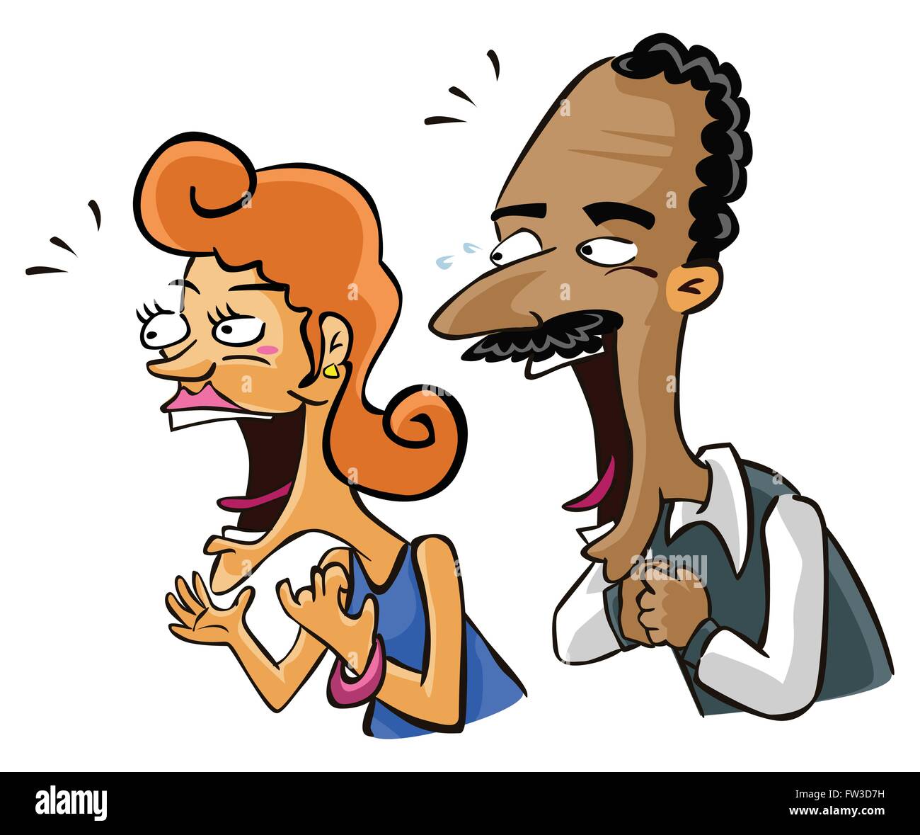 Scared couple Stock Vector Images - Alamy