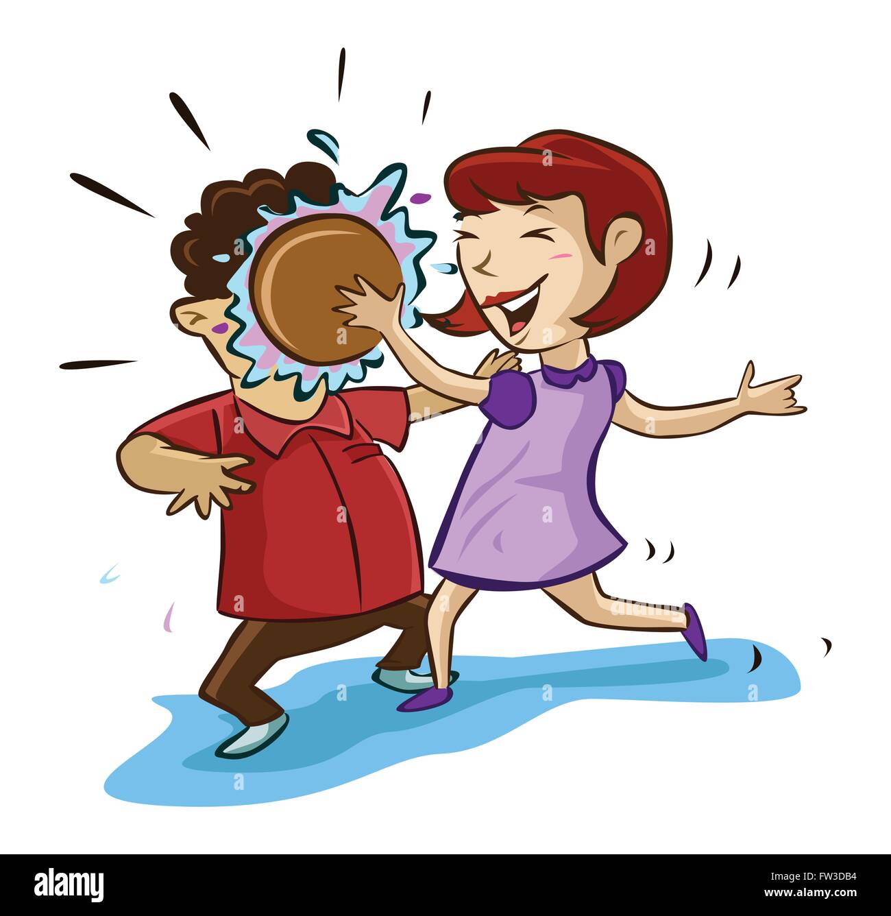 man splats cake Stock Vector Image & Art - Alamy