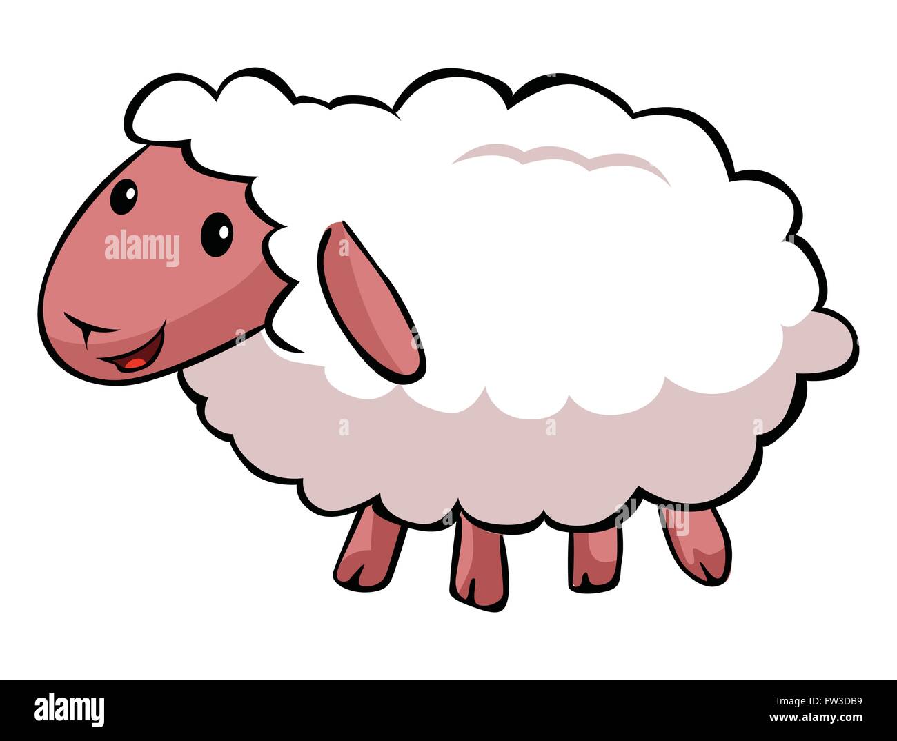 Hapy sheep cartoon hi-res stock photography and images - Alamy