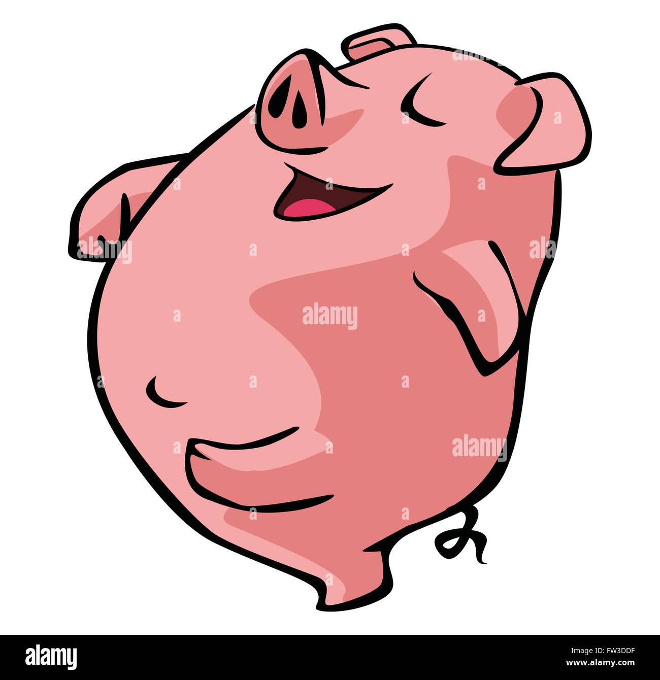 Waving pig Stock Vector Images - Alamy
