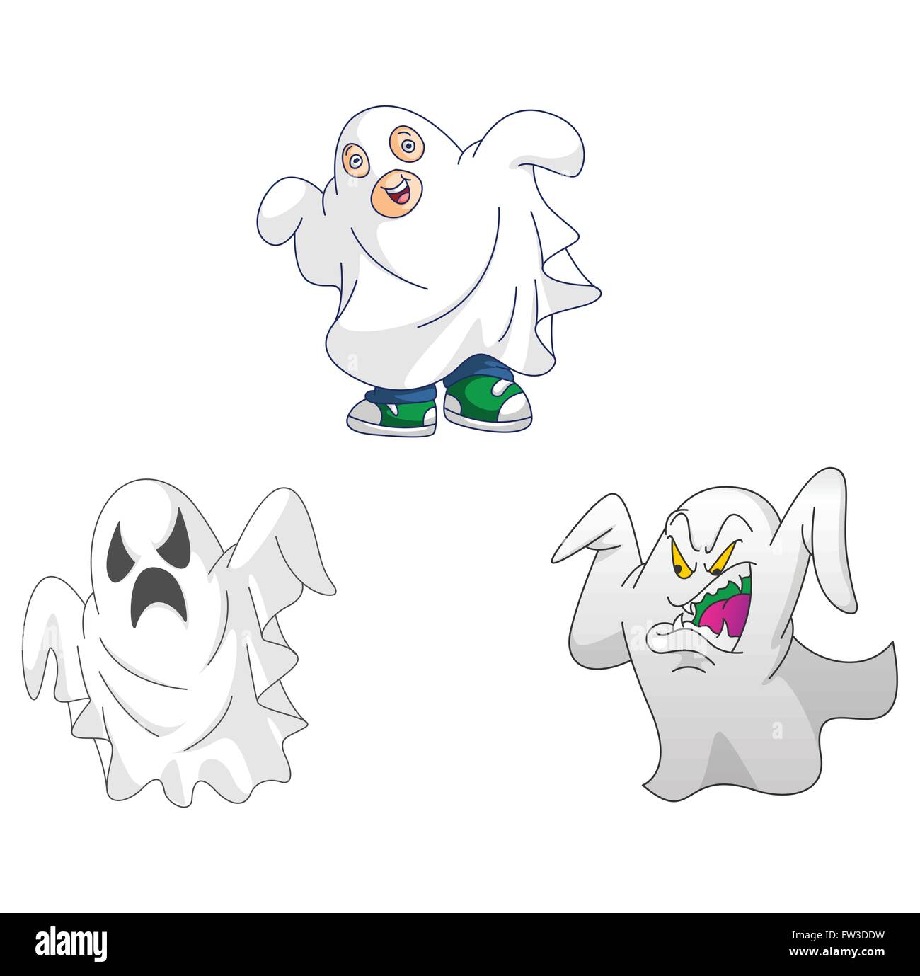 Ghost Illustration Collection Stock Vector Image & Art - Alamy