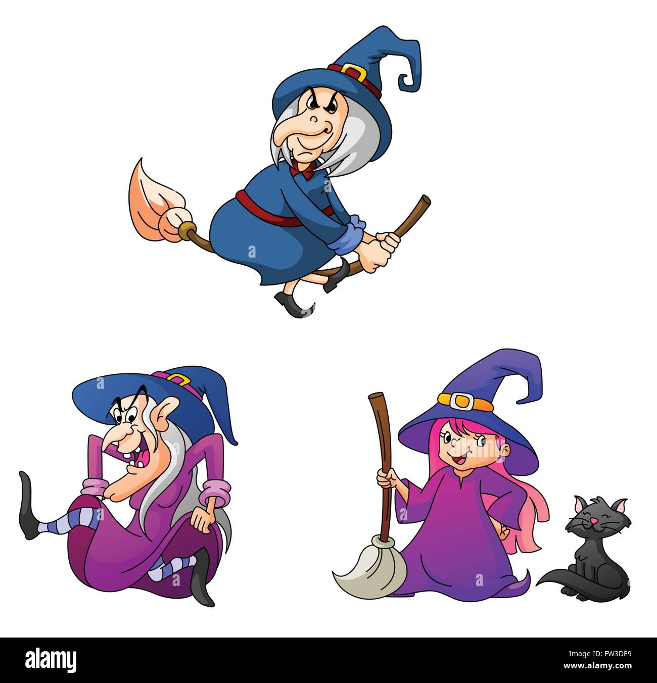 witches Illustration Collection Stock Vector Image & Art - Alamy