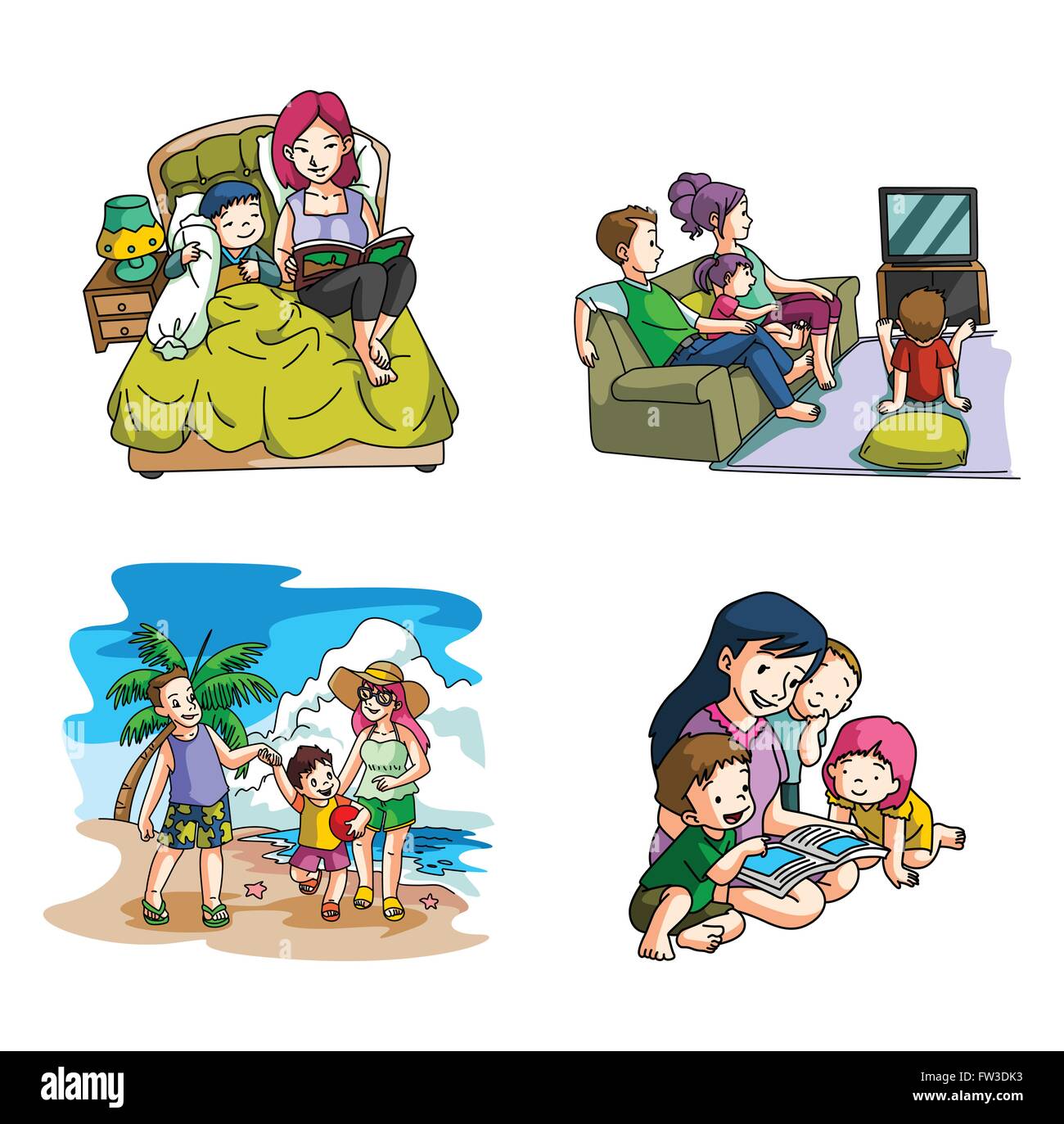 Kids lifestyle set Stock Vector Image & Art - Alamy