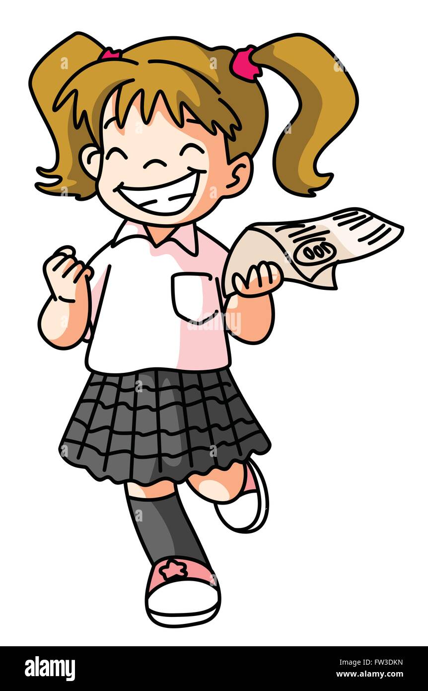 Happy Student Girl Stock Vector Image & Art - Alamy
