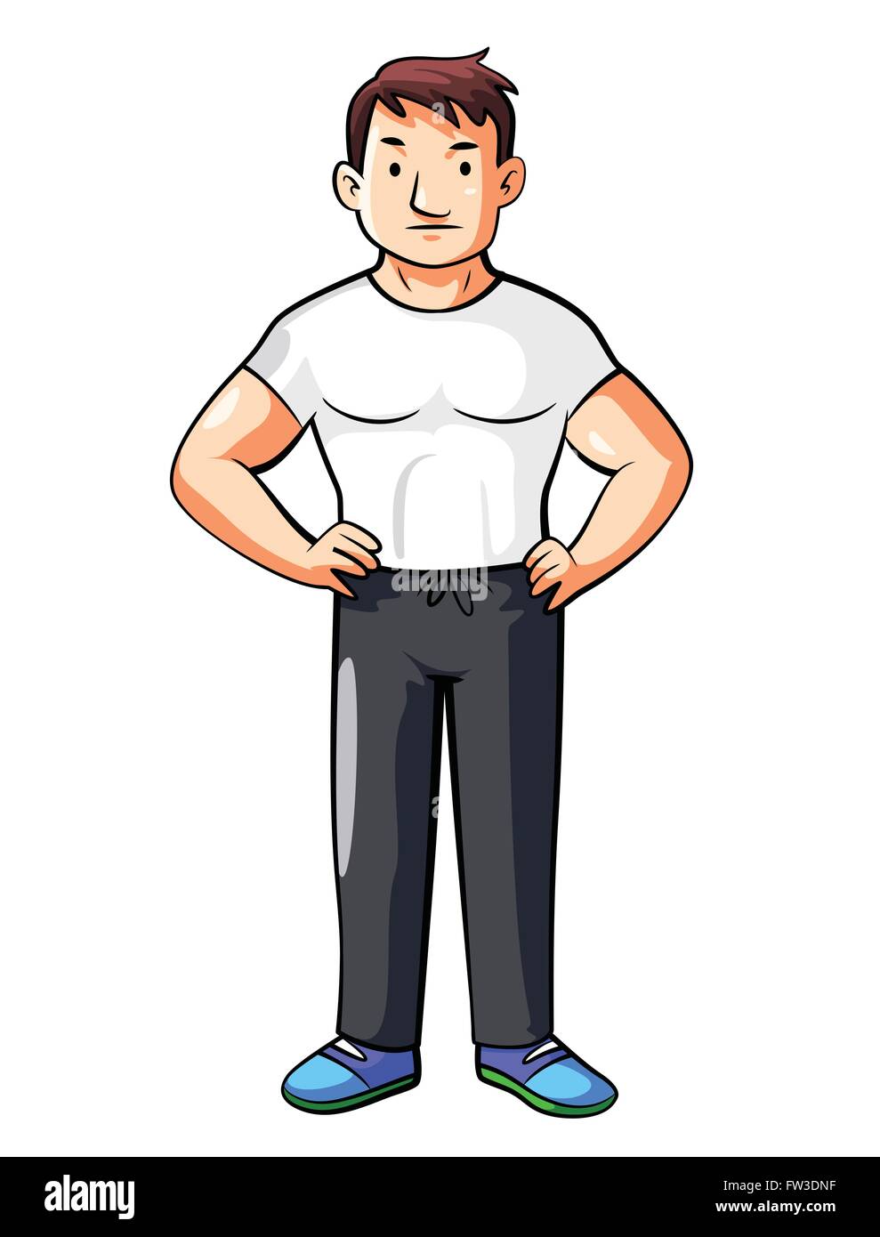 Cartoon bodybuilding men gym fitness hi-res stock photography and ...