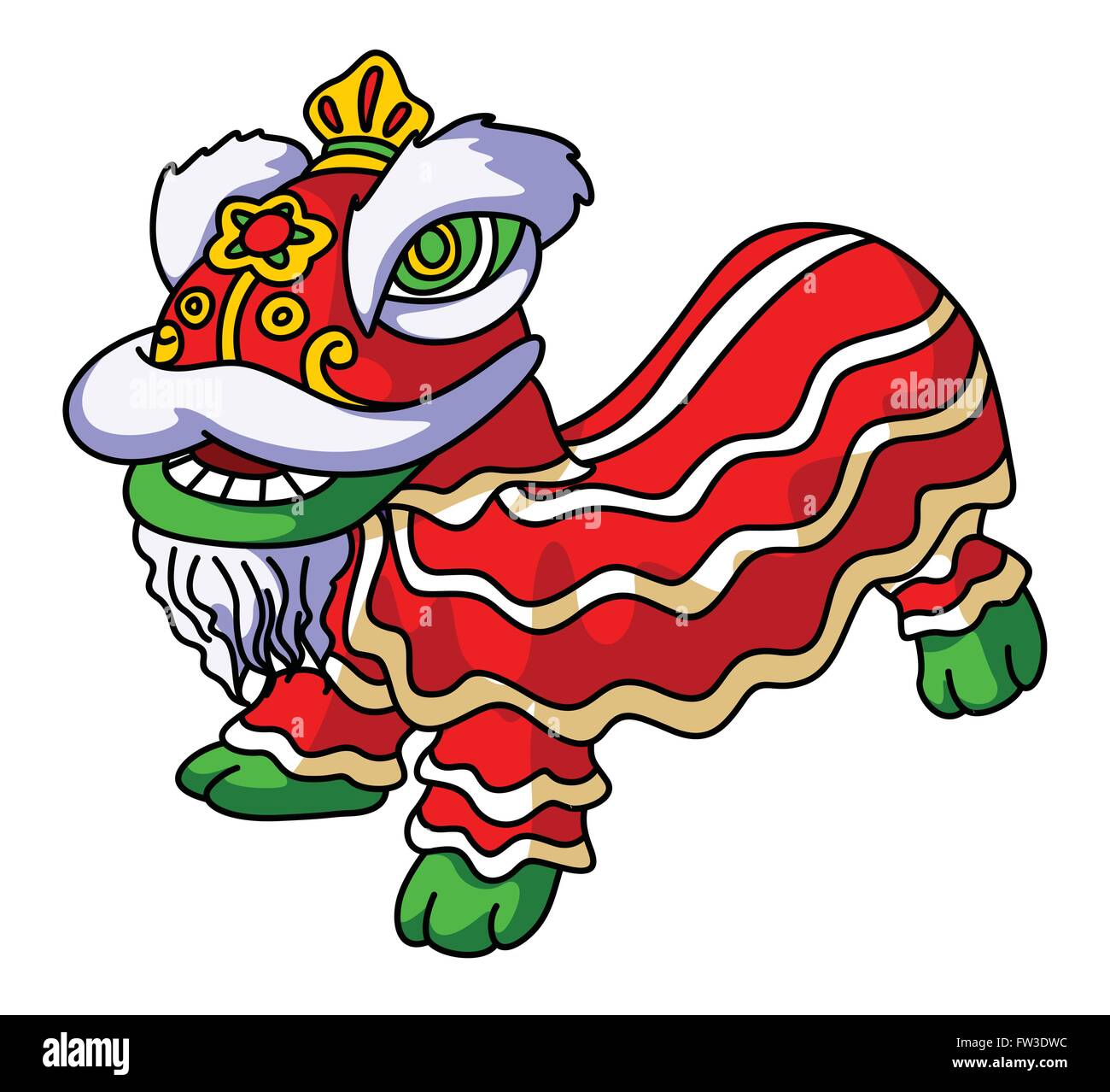 Cute lion dance Cut Out Stock Images & Pictures - Alamy