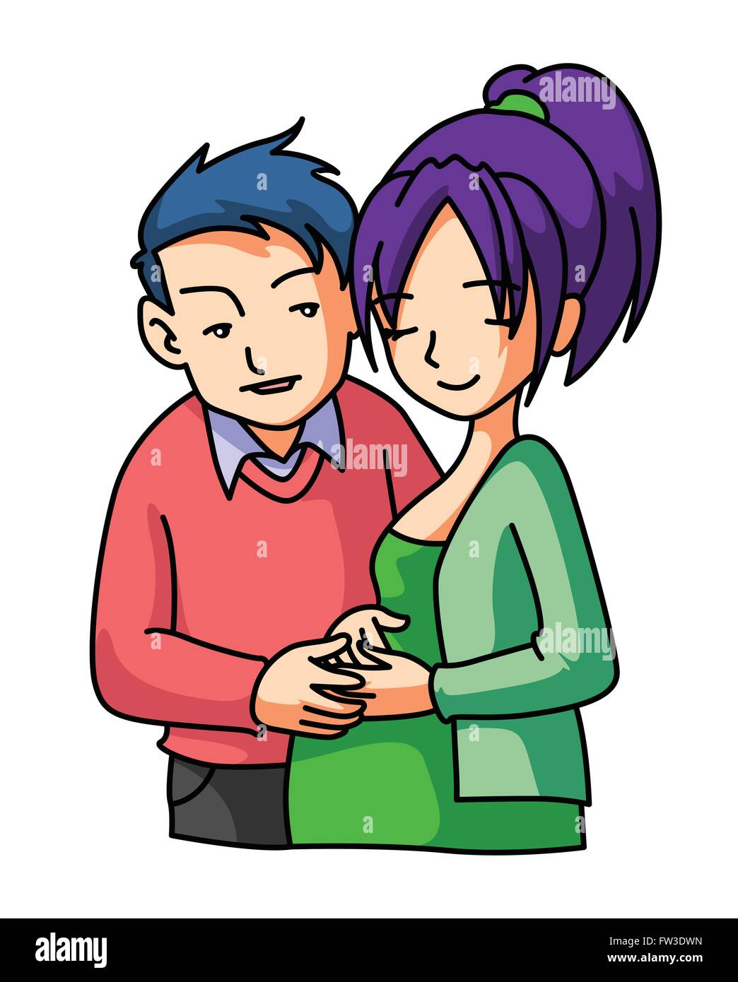 Happy pregnant Mom Stock Vector Image & Art - Alamy