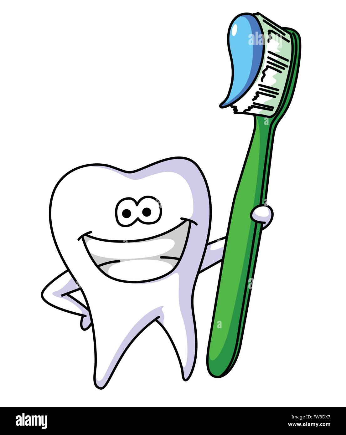 Dental mascot brushing Stock Vector Images - Alamy