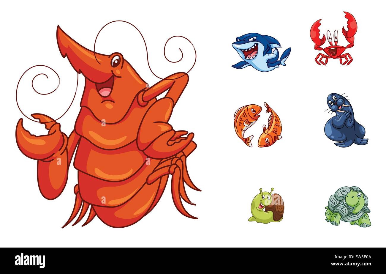 Funny Animal Collection Stock Vector Image & Art - Alamy