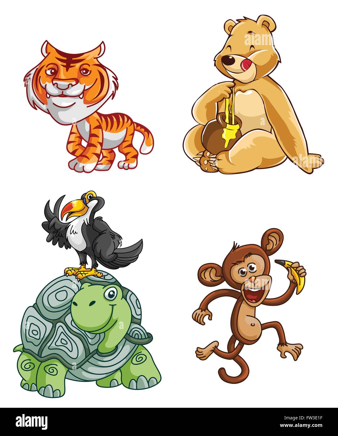 Woodland animals group isolated hi-res stock photography and images - Alamy