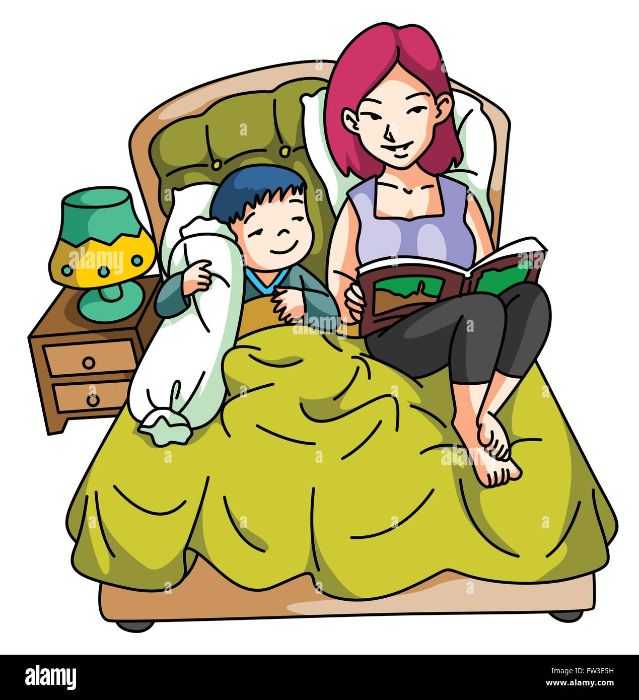 Children telling story at school Stock Vector Images - Alamy