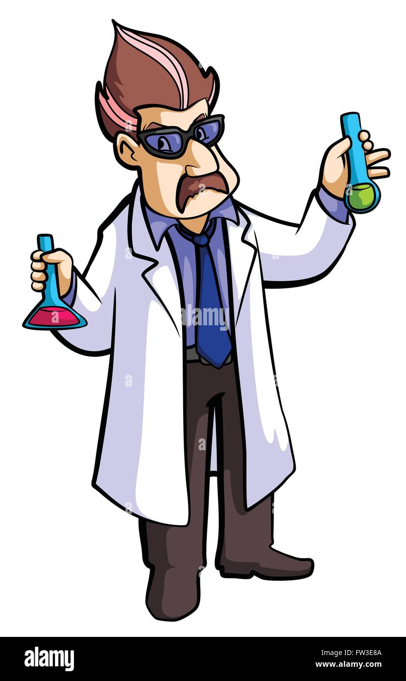 Professor cartoon character holding Stock Vector Images - Alamy