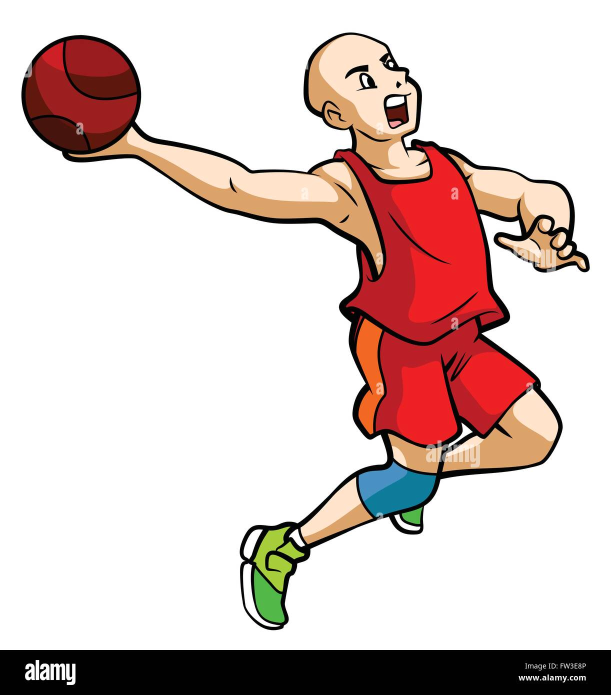 Basketball player holding basket ball Stock Vector Images - Alamy