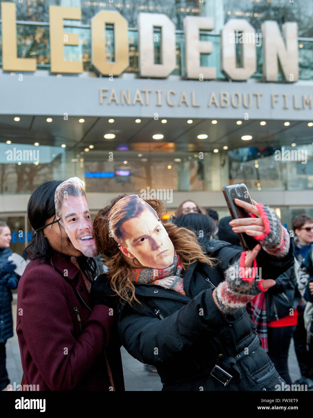 Fans wearing Leonardo DiCaprio masks celebrated the star's Oscar win by ...