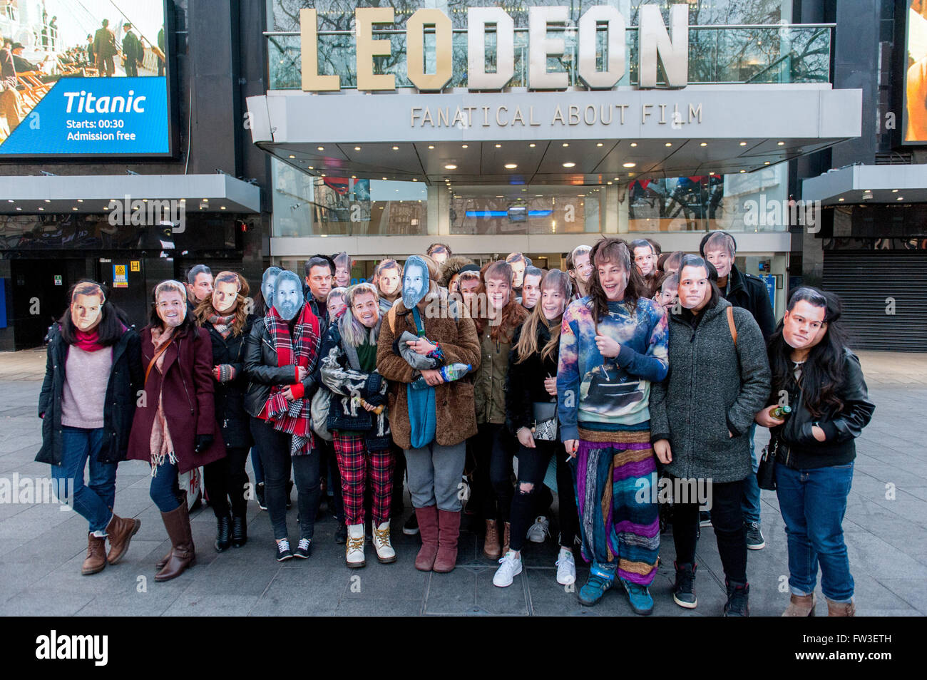 Fans wearing Leonardo DiCaprio masks celebrated the star's Oscar win by ...