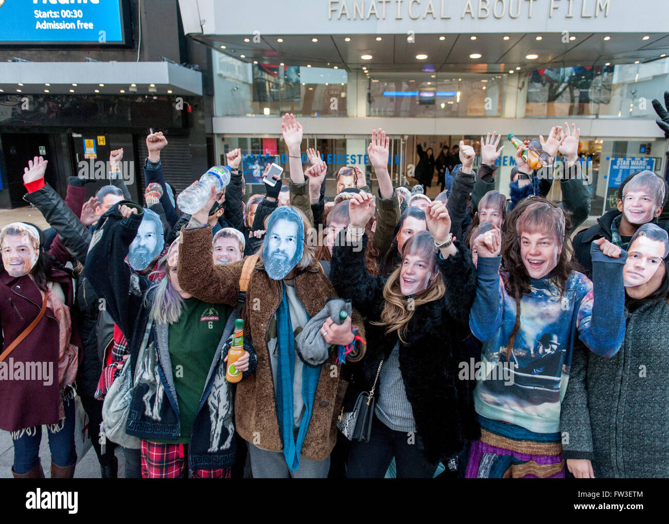 Fans wearing Leonardo DiCaprio masks celebrated the star's Oscar win by ...