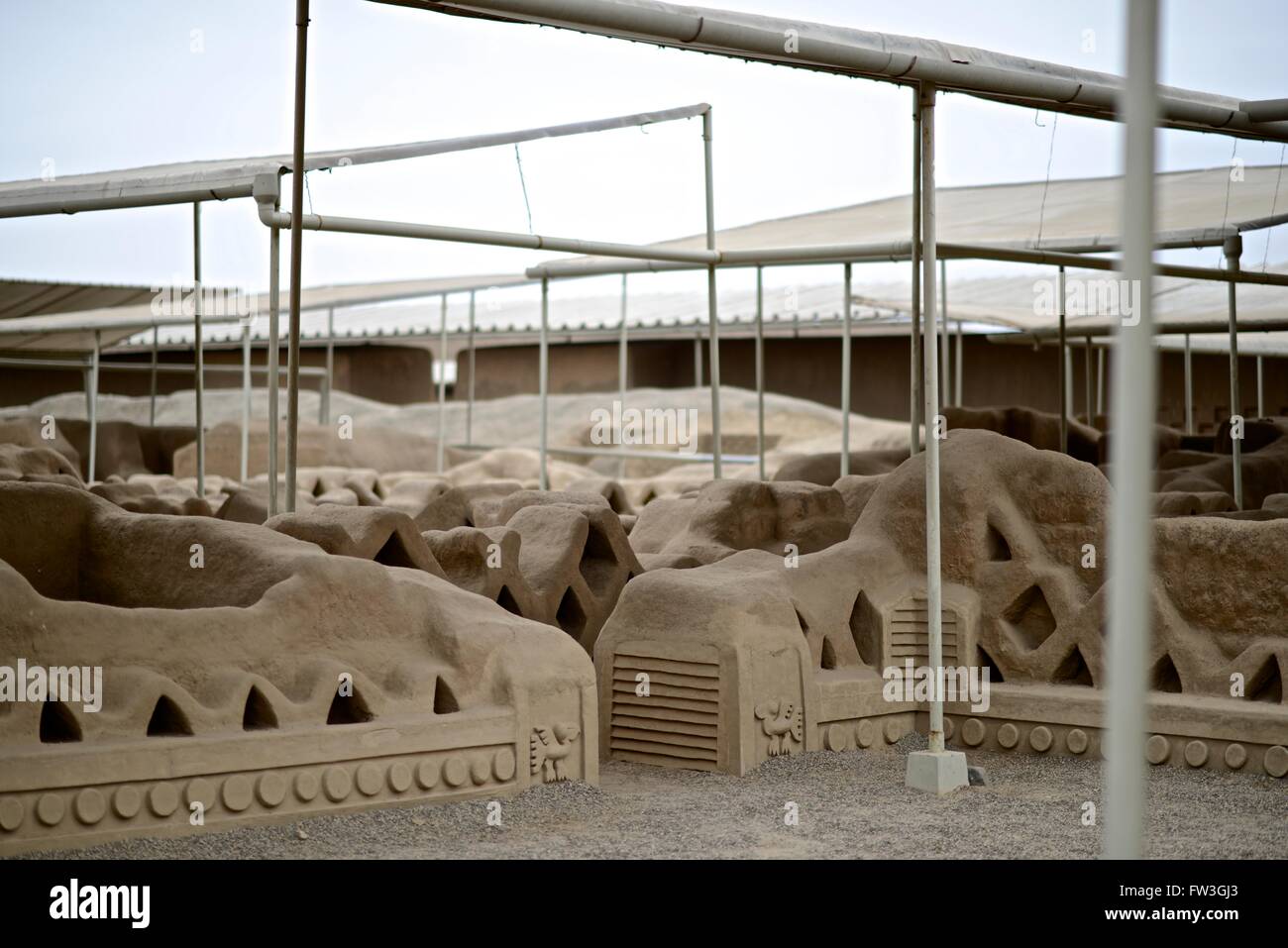 The archaeological site of Chan Chan in the northern Peruvian region of ...