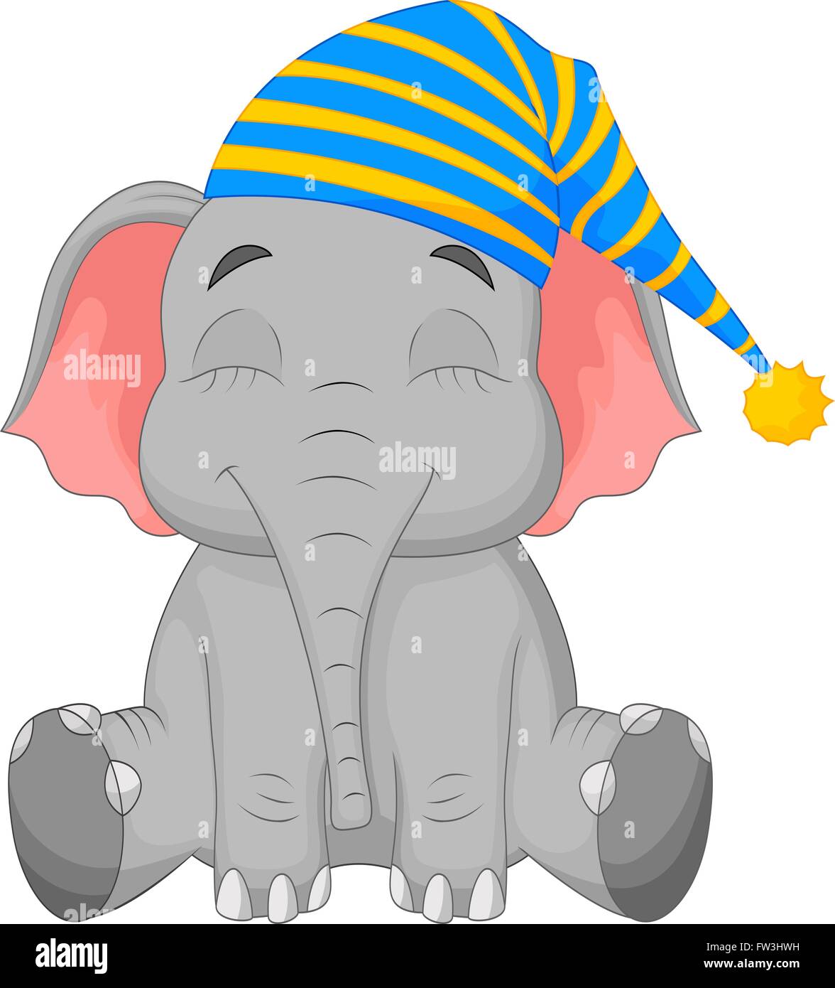 Sleeping Elephant in a cap Stock Vector Image & Art - Alamy