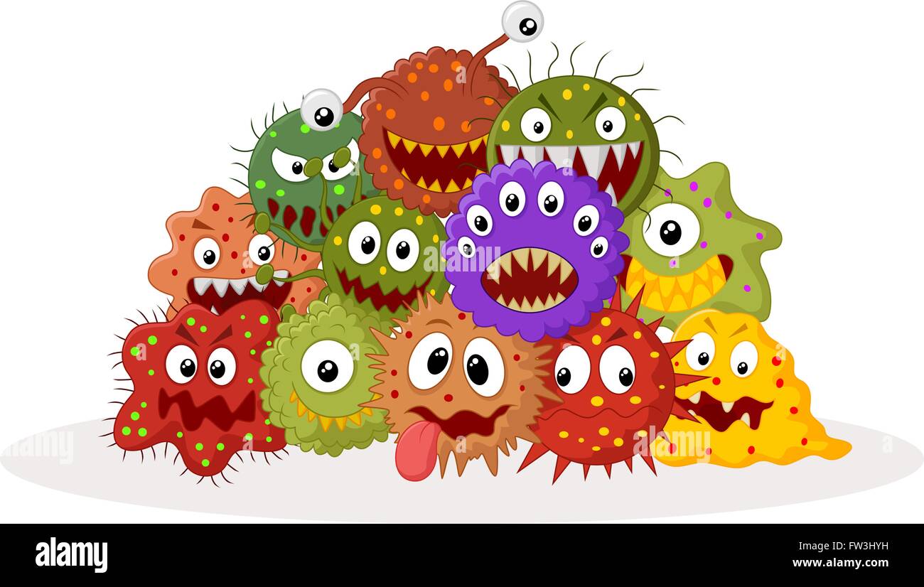 Cartoon bacteria colony Stock Vector Image & Art - Alamy