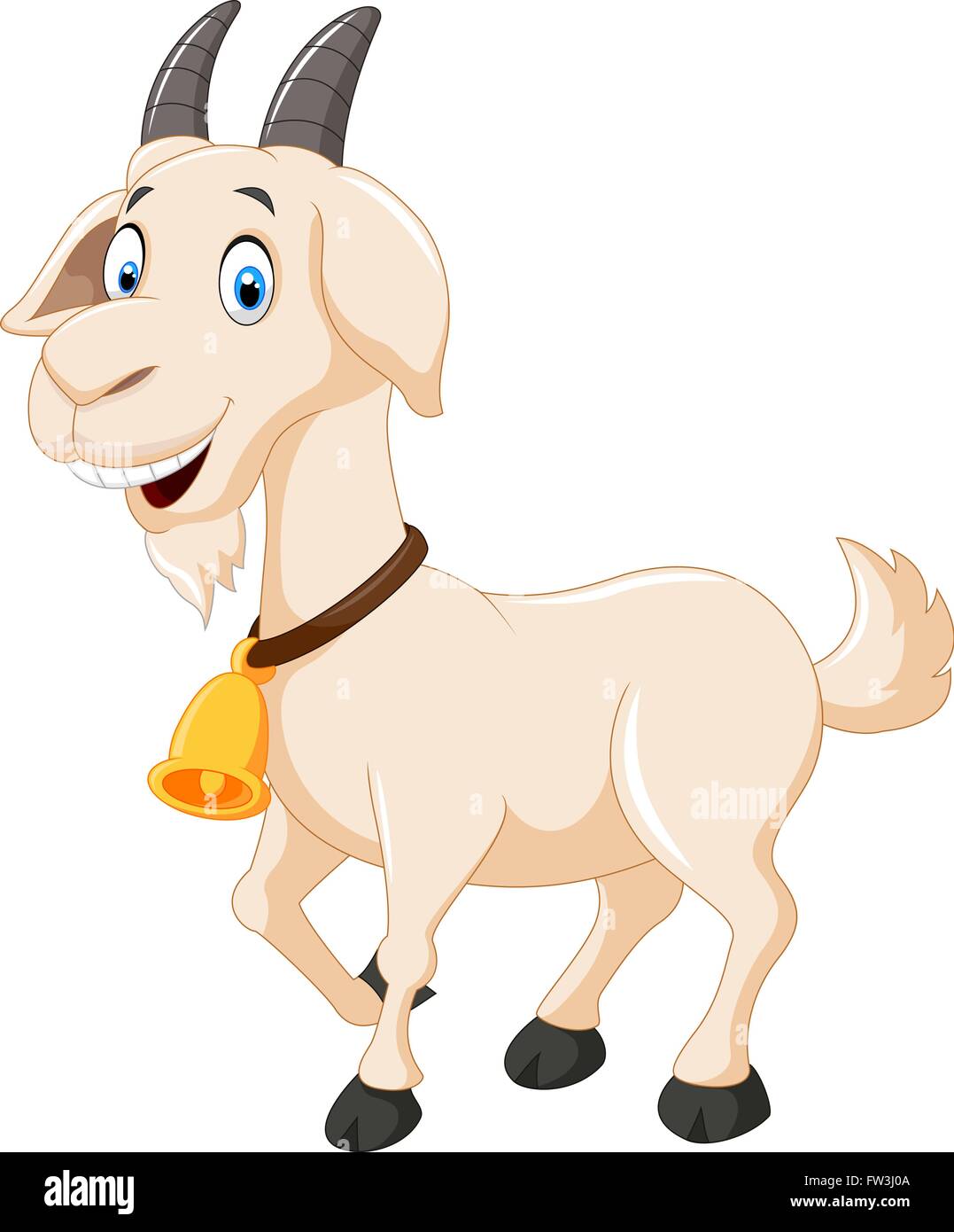 Cute cartoon goat Stock Vector Image & Art - Alamy