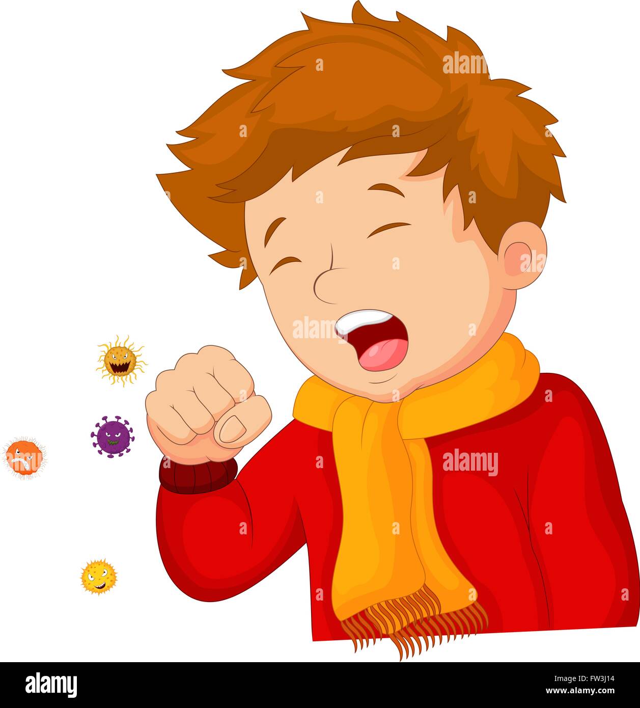 Child coughing Stock Vector Images - Alamy