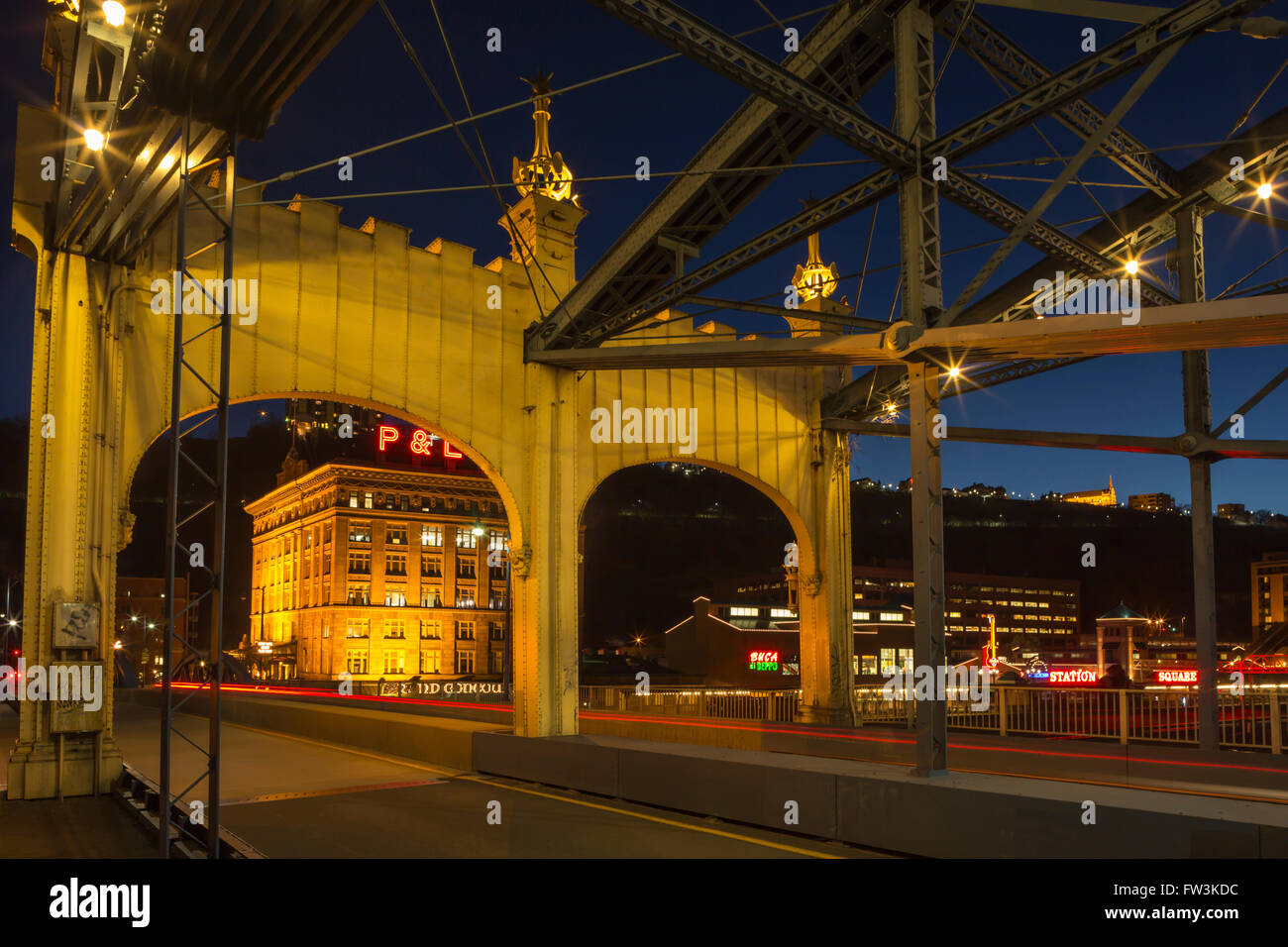SMITHFIELD STREET BRIDGE STATION SQUARE SOUTH SHORE PITTSBURGH ...