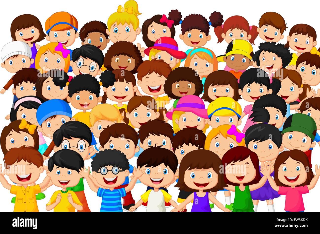 Crowd of children Stock Vector Image & Art - Alamy
