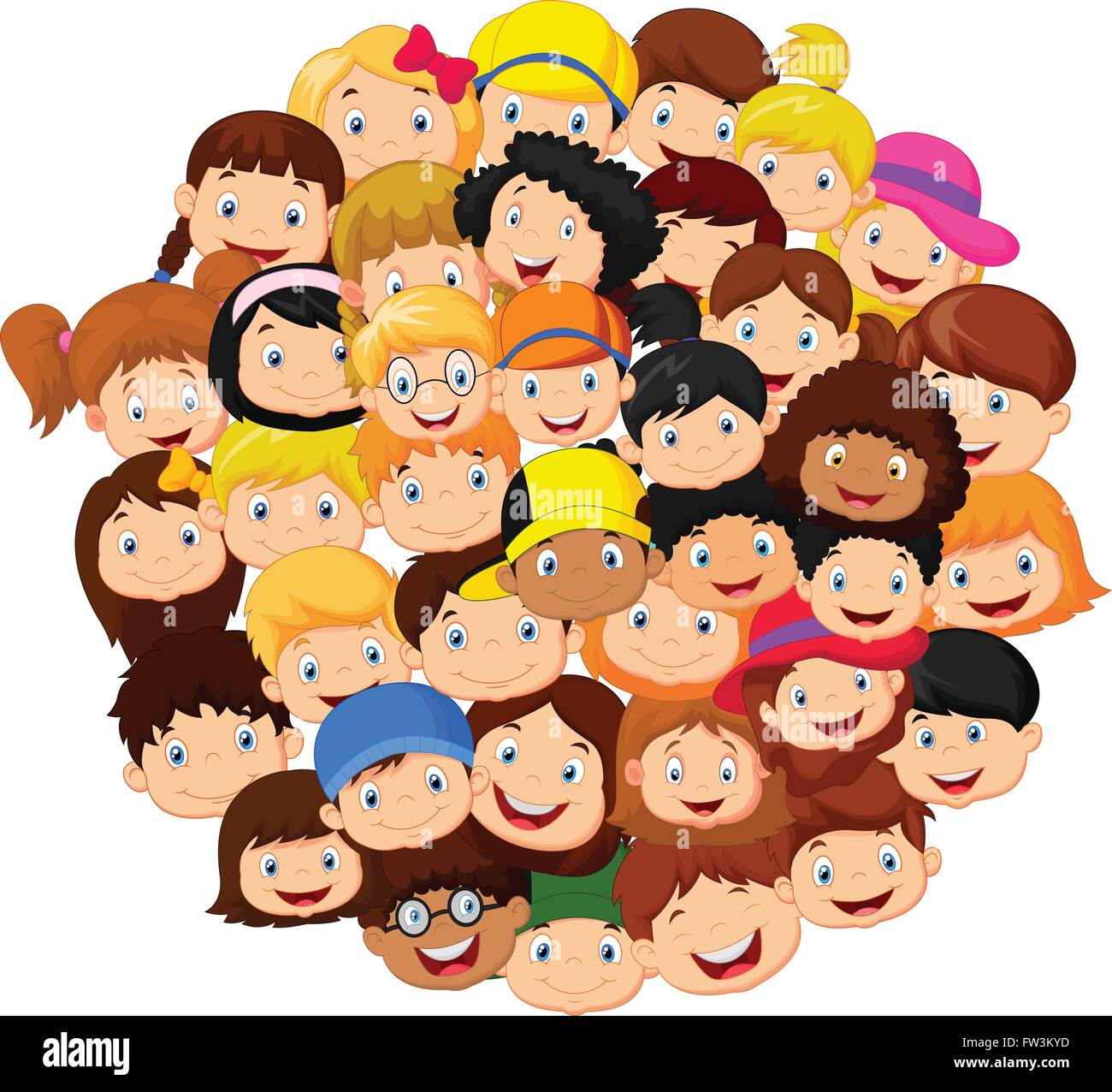 Crowd of children Stock Vector Image & Art - Alamy