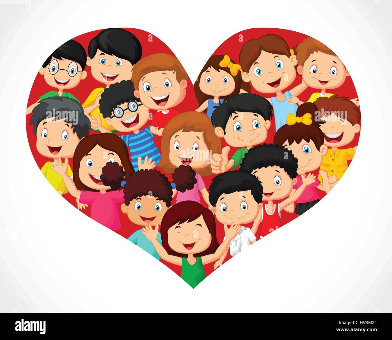 crowd of children Stock Vector Image & Art - Alamy
