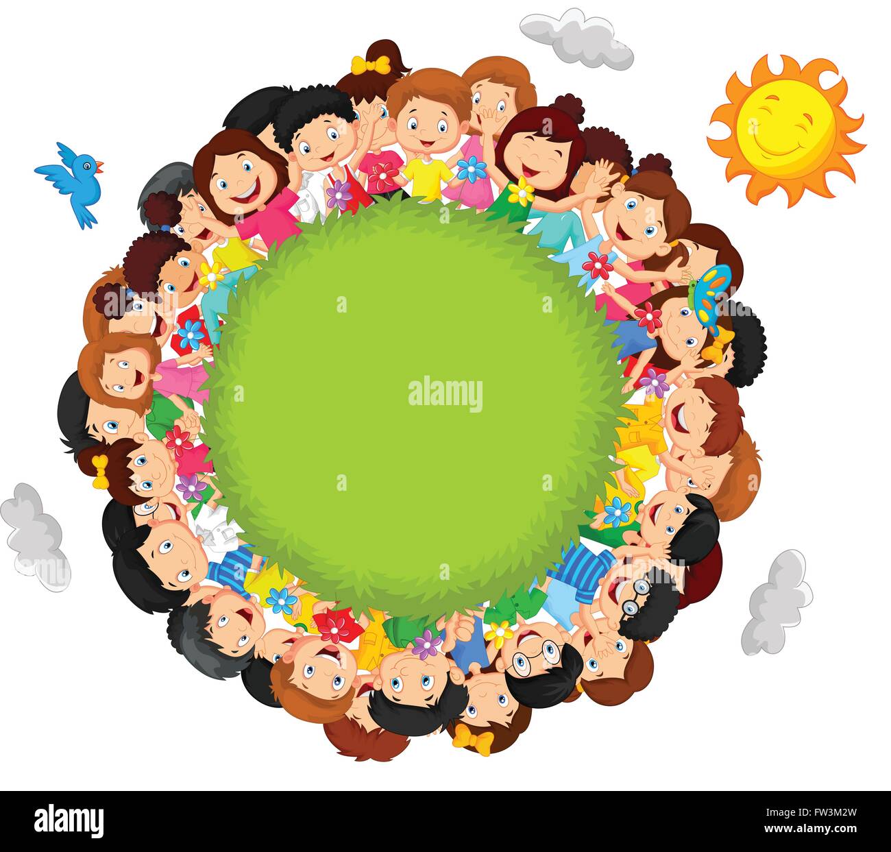Crowd of children Stock Vector Image & Art - Alamy