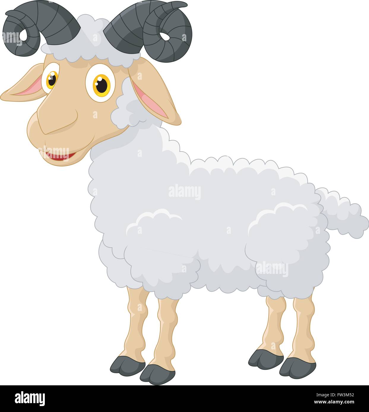 Cute cartoon sheep character Stock Vector Image & Art - Alamy