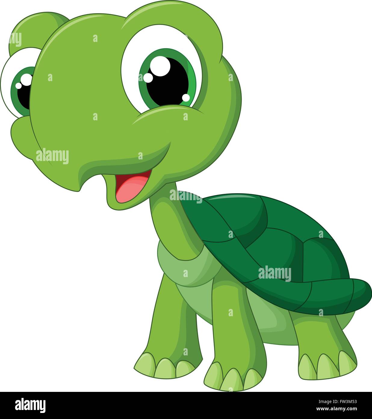 Cute cartoon turtle Stock Vector Image & Art - Alamy