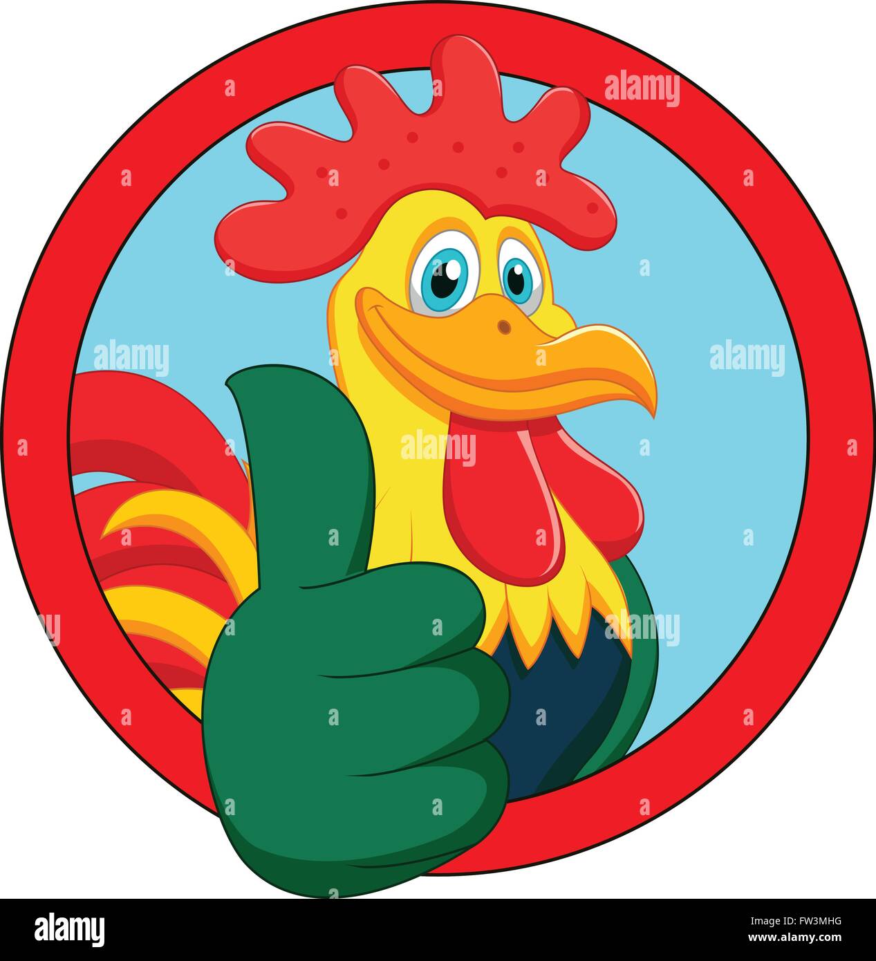 cute rooster cartoon thumb up Stock Vector Image & Art - Alamy